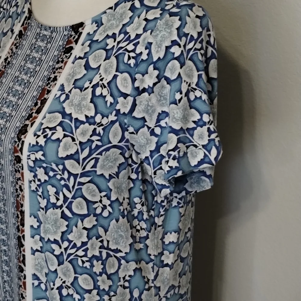 J. Jill | Dresses | J Jill Geometric Shift Dress Small Short Sleeve ...